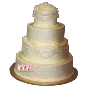 (1202) Beautiful Goddess Wedding Cake - ABC Cake Shop & Bakery