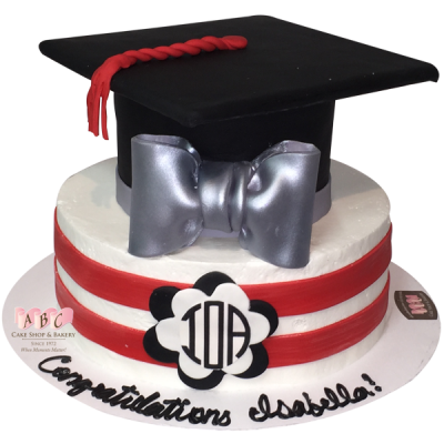 (1052) Graduation Cap Cake - ABC Cake Shop & Bakery