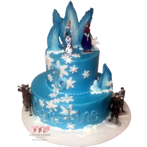 (1647) 2 Tier Frozen Birthday Cake - ABC Cake Shop & Bakery