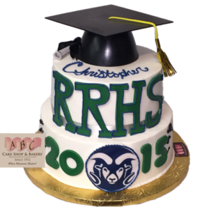 (2015) Rio Rancho High School Rams Graduation Cake 2 Tier - ABC Cake ...