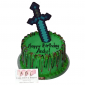 (2102) Minecraft Sword Cake - ABC Cake Shop & Bakery